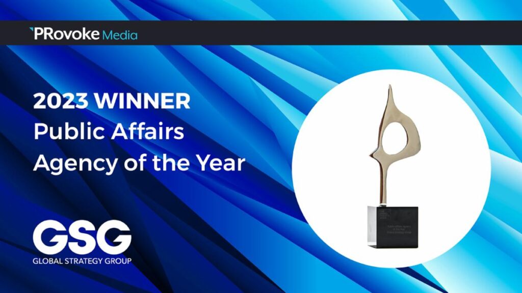 GSG Named 2023 Public Affairs Agency of the Year | Global Strategy Group